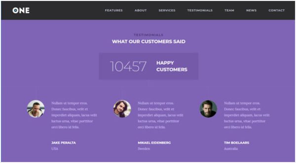 Meridian One - Free One Page WordPress Theme